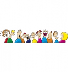 Cartoon laughing people Royalty Free Vector Image