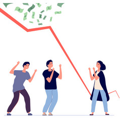 Lose balance manager business decrease chart Vector Image