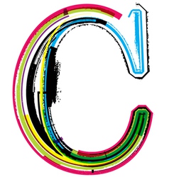 Colorful font - letter c Royalty Free Vector Image