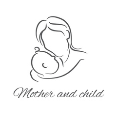Stylized mother and child Royalty Free Vector Image