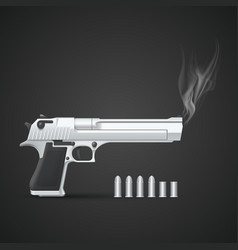 Graphic Smoking Gun Royalty Free Vector Image - VectorStock