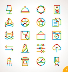 Thin Line Icons set Royalty Free Vector Image - VectorStock