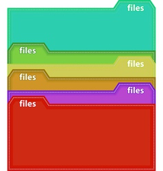 Folder tabs Royalty Free Vector Image - VectorStock