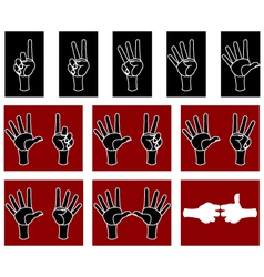 Sign language number 3 Royalty Free Vector Image