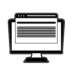 Opened browser window template Royalty Free Vector Image