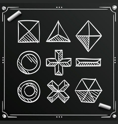 Chalkboard day of the dead skull sketch draw Vector Image