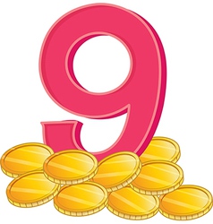 Nine bananas Royalty Free Vector Image - VectorStock