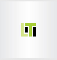 Lt l t letter logo with zebra lines texture Vector Image