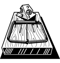 Man caught in Mouse trap cartoon Royalty Free Vector Image