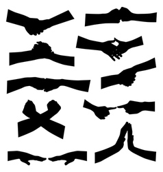 Two emoticons shaking hands Royalty Free Vector Image