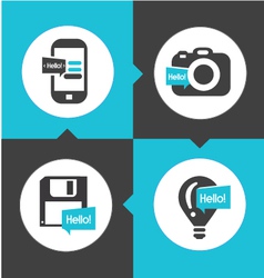 Contact Icons Royalty Free Vector Image - VectorStock