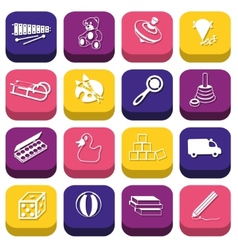 Toy icons Royalty Free Vector Image - VectorStock