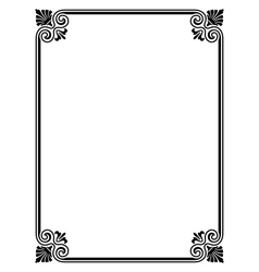Simple ornamental decorative frame Royalty Free Vector Image