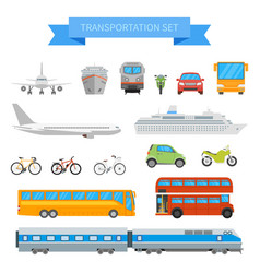 Transportation icons set Royalty Free Vector Image