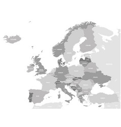 European union map with all europe countries Vector Image