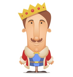 Fat king cartoon coloring page Royalty Free Vector Image