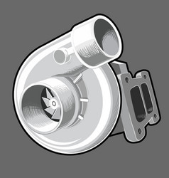 Isolated monochrome of car turbo Royalty Free Vector Image