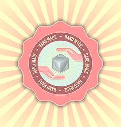 Hand made sign Royalty Free Vector Image - VectorStock