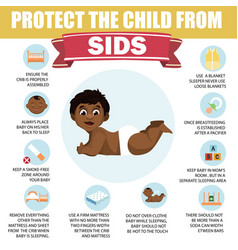 Protect child from sids for sids awareness month Vector Image