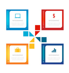 Infographic template with 5 options Royalty Free Vector