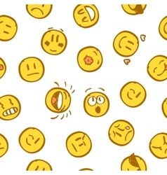 Set of outline emoticons emoji isolated Royalty Free Vector Image ...