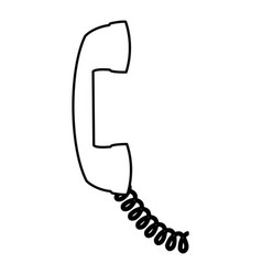 Spiral telephone cable Royalty Free Vector Image