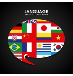 Language poster design Royalty Free Vector Image