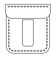 Pocket types icons set outline style Royalty Free Vector