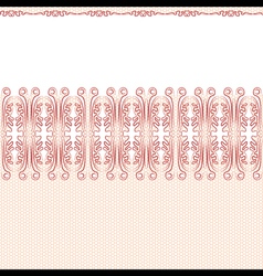 Seamless red lace with floral pattern Royalty Free Vector