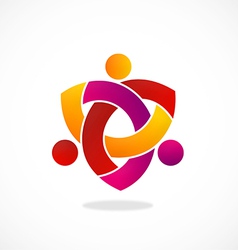 Circle group teamwork abstract logo Royalty Free Vector Image - VectorStock