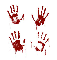Bloody hand print Royalty Free Vector Image - VectorStock