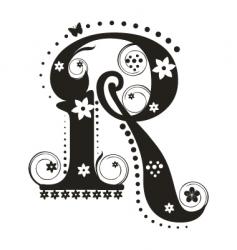 R Royalty Free Vector Image - VectorStock