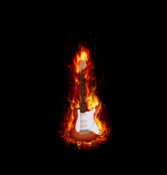 Rock music in the fire Royalty Free Vector Image - VectorStock
