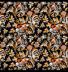 Vintage Classic Rococo Floral ornament pattern Vector Image