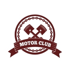 Biker logo Motor club piston Royalty Free Vector Image - VectorStock