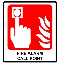 Fire Evacuation Meeting Point Sign Royalty Free Vector Image