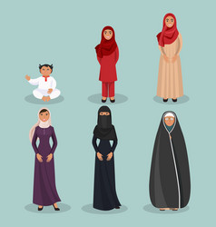 Muslim kid cartoon Royalty Free Vector Image - VectorStock