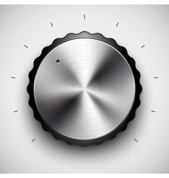 Metallic volume button icon Royalty Free Vector Image