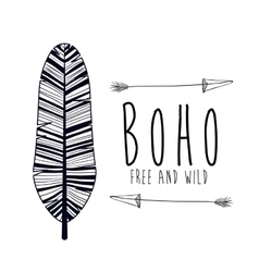 Bohemian dividers with arrows and flowers Vector Image