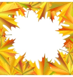 Frame from the green maple leaves Royalty Free Vector Image