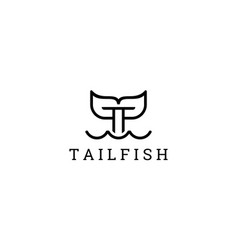 Sea fish - logo template concept Royalty Free Vector Image