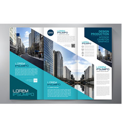 Brochure 3 fold flyer design a4 template Vector Image