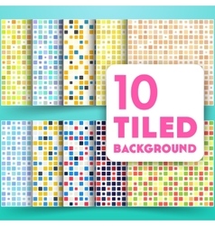 Seamless pixel patterns set Royalty Free Vector Image