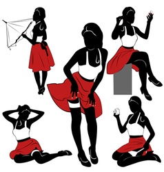 Plus size pin up girl Royalty Free Vector Image