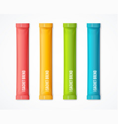 Sugar pour powder stick broken packet falling Vector Image