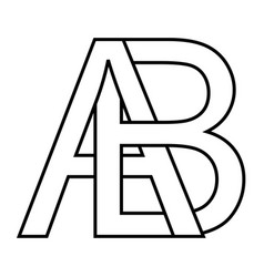 Initial ab letter logo with creative modern Vector Image