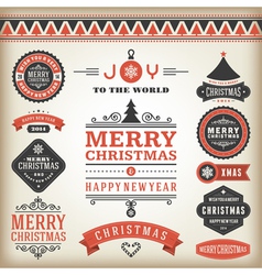 Christmas decoration design elements Royalty Free Vector