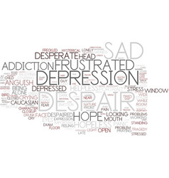 Despair word cloud concept Royalty Free Vector Image