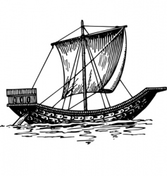 Ancient Greek boat Royalty Free Vector Image - VectorStock