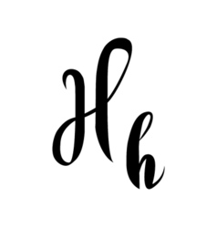 Simple handwritten cursive font Royalty Free Vector Image